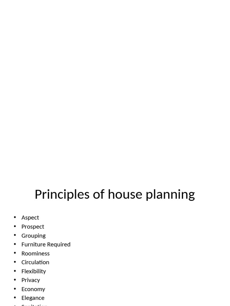 Key Principles of House Planning | PDF | Room | Bedroom