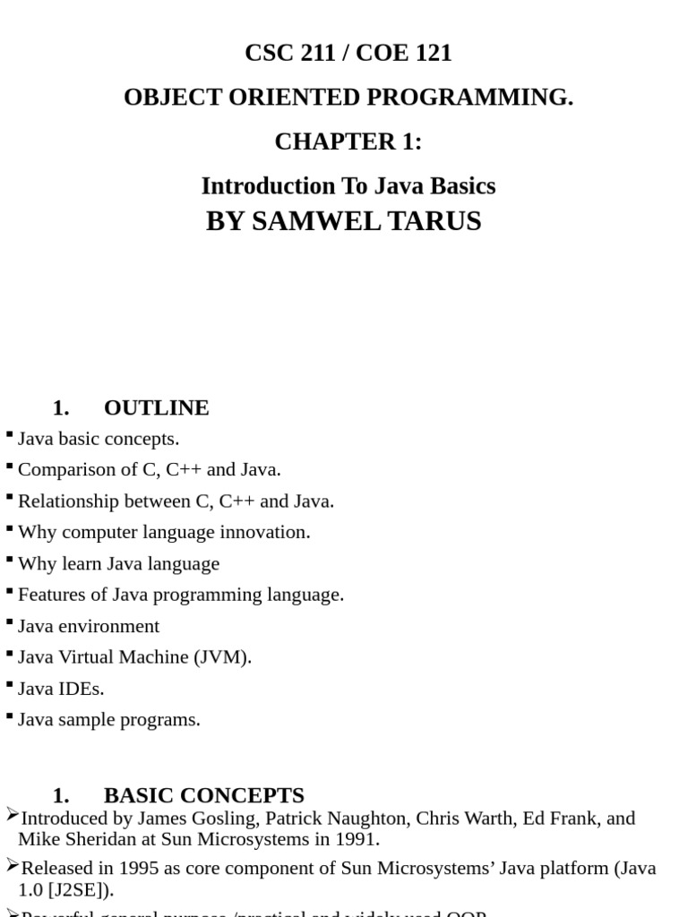 Introduction to Java Programming Basics | PDF | Java (Programming ...