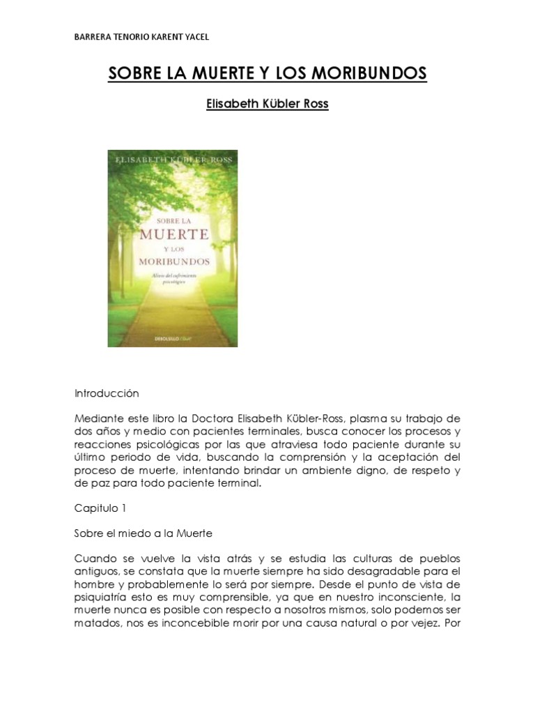 Sobre La Muerte y Los Moribundos | PDF | Muerte | Ira