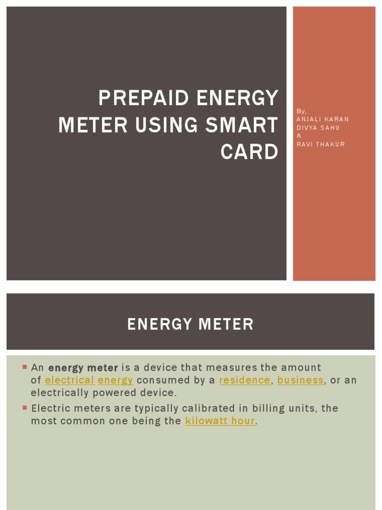Prepaid Energy Meter Using Smart Card | PDF | Rectifier | Power Supply