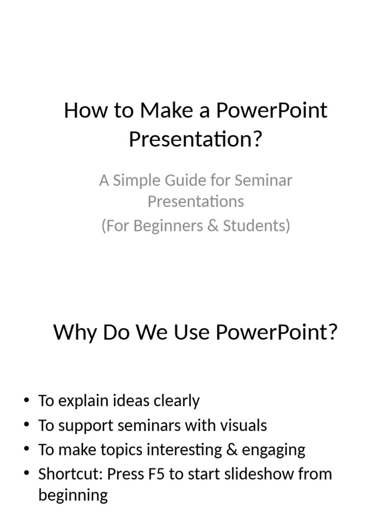 PowerPoint Presentation Guide for Beginners | PDF | Microsoft Power ...
