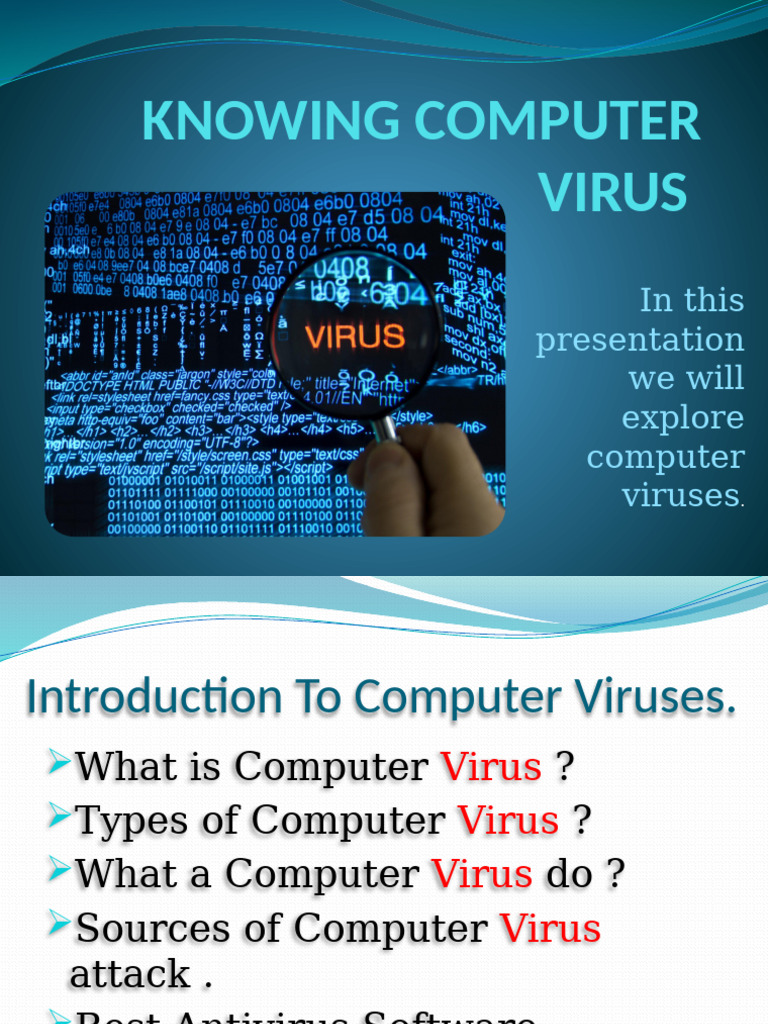 Computer Virus Ppt. Made by Akhil Dwivedi Ix A | PDF | Computer Virus ...
