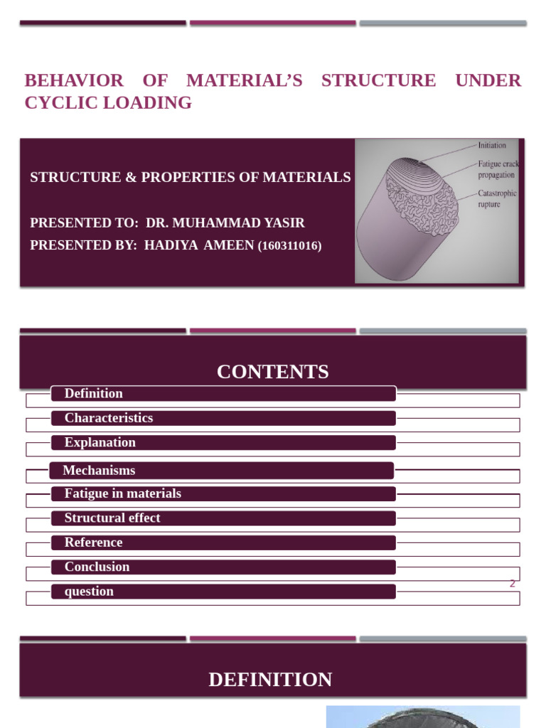 Behavior of Material's Structure Upon Cyclic Loading | PDF | Fatigue ...