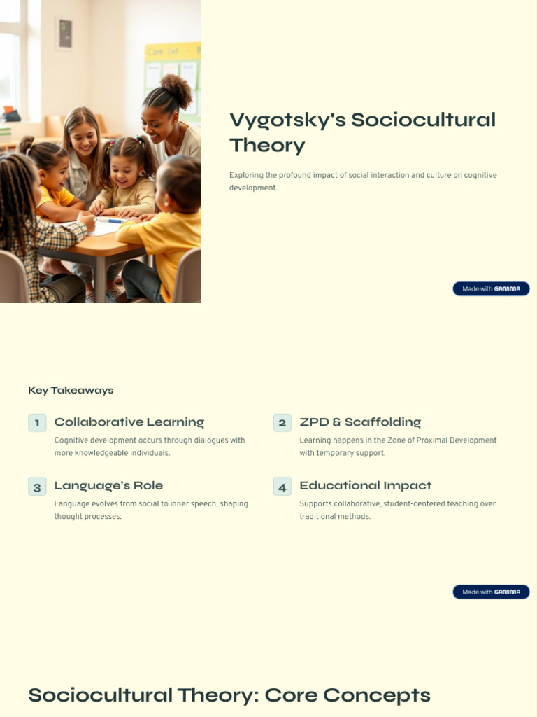 Vygotsky's Sociocultural Theory Explained | PDF | Human Communication ...