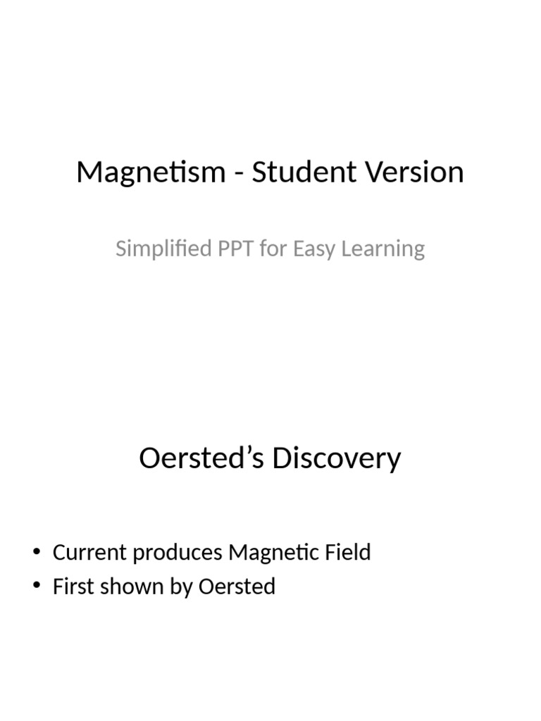 Magnetism Student Version | PDF