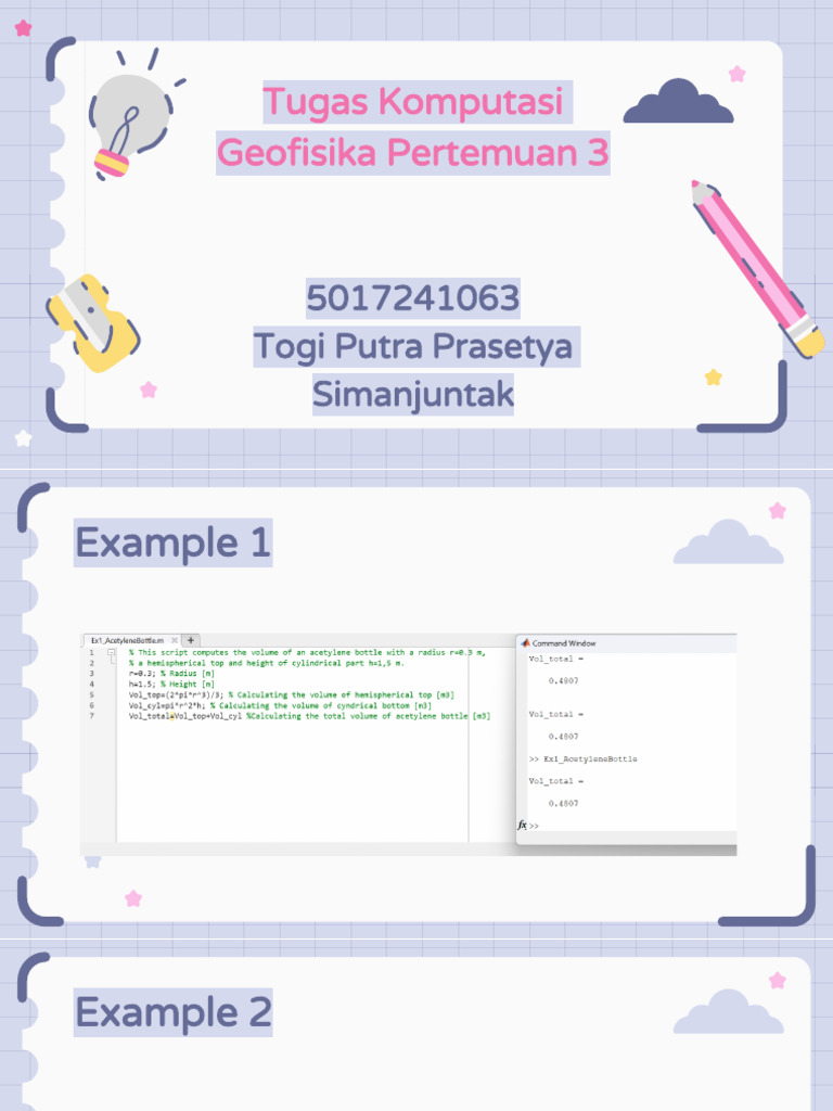 Togi Putra Prasetya Simanjuntak - Komputasi Geofisika Pertemuan3 | PDF