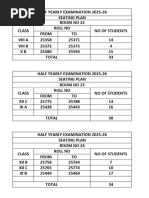 Exam Seating Plan | PDF