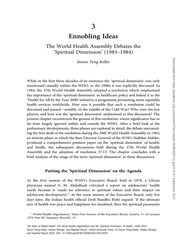 Ennobling Ideas The World Health Assembly Debates | PDF | World Health ...