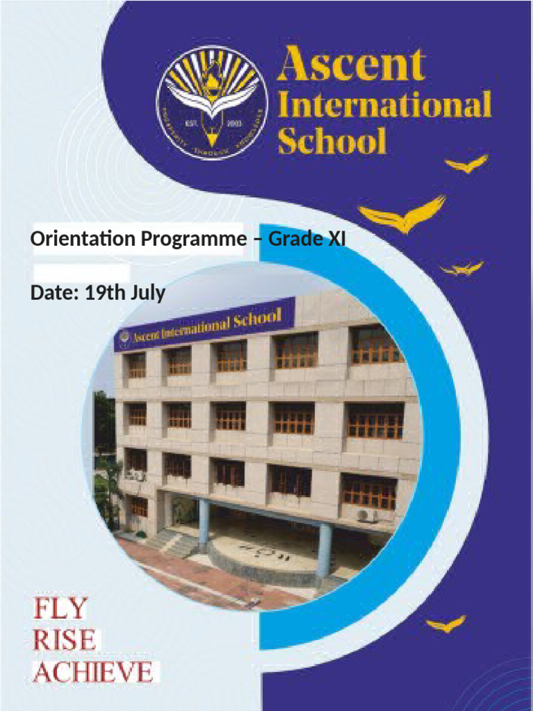 Grade XI Orientation Program Overview | PDF | Teachers | Learning