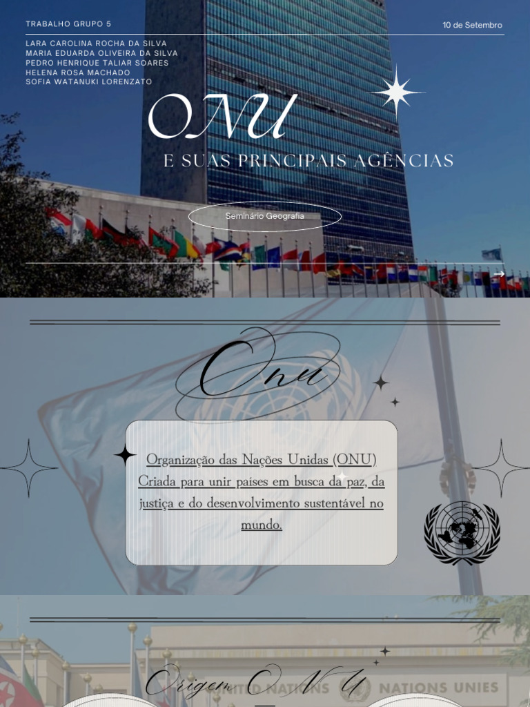 Estrutura e Agências da ONU | PDF | Nações Unidas | Relações Internacionais