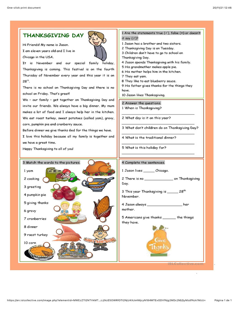 Thanksgiving | PDF