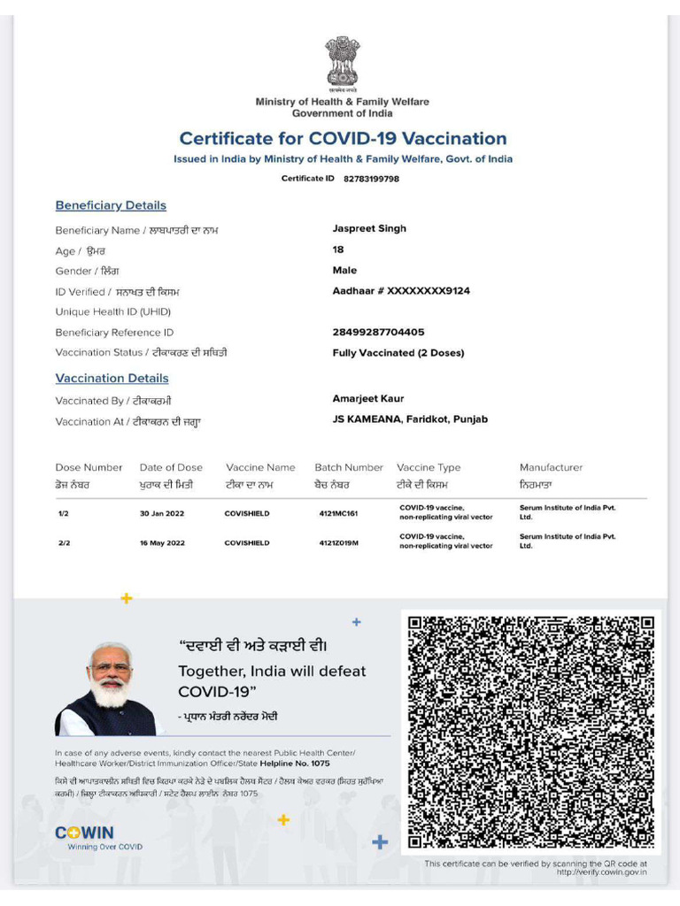 Covid Certificate | PDF