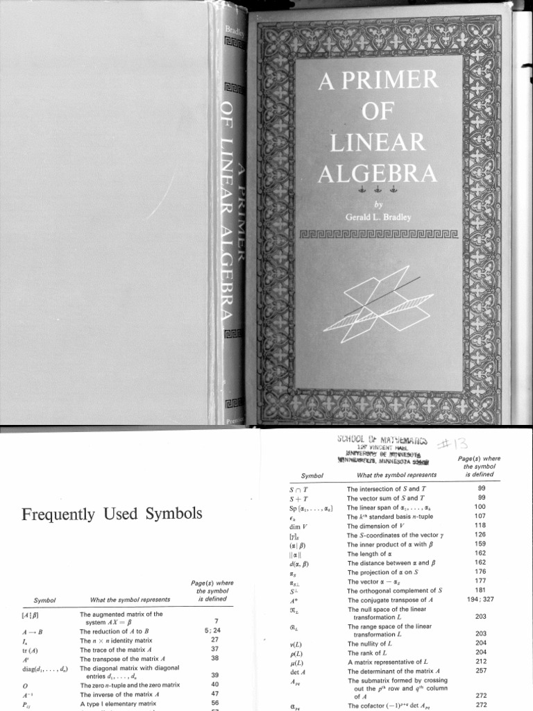 A Primer of Linear Algebra - Gerald L. Bradley | PDF