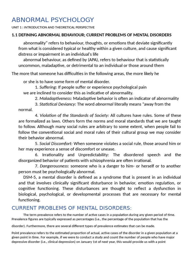 Understanding Abnormal Psychology Basics | PDF | Mental Disorder ...