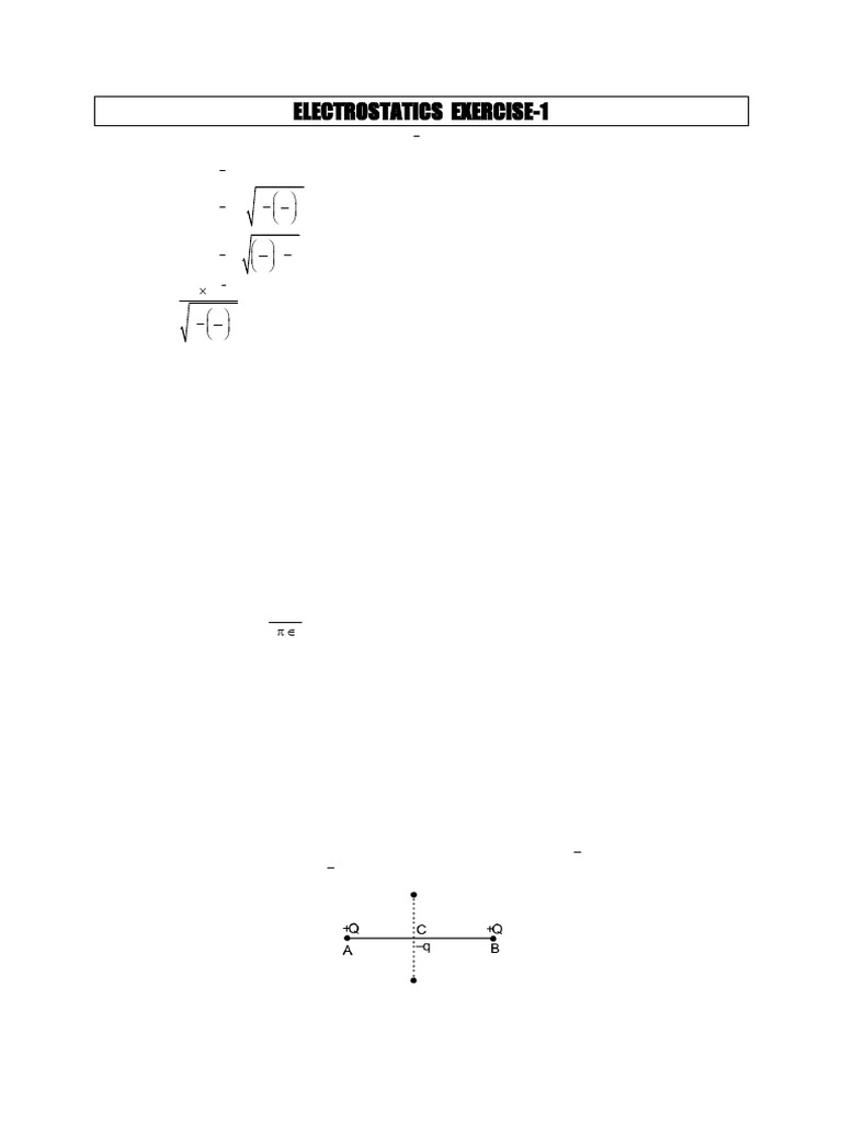 Electrostatics MCQ Worksheet 1 | PDF | Electric Field | Electron