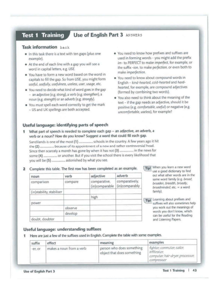 Use of English - Part 3 | PDF