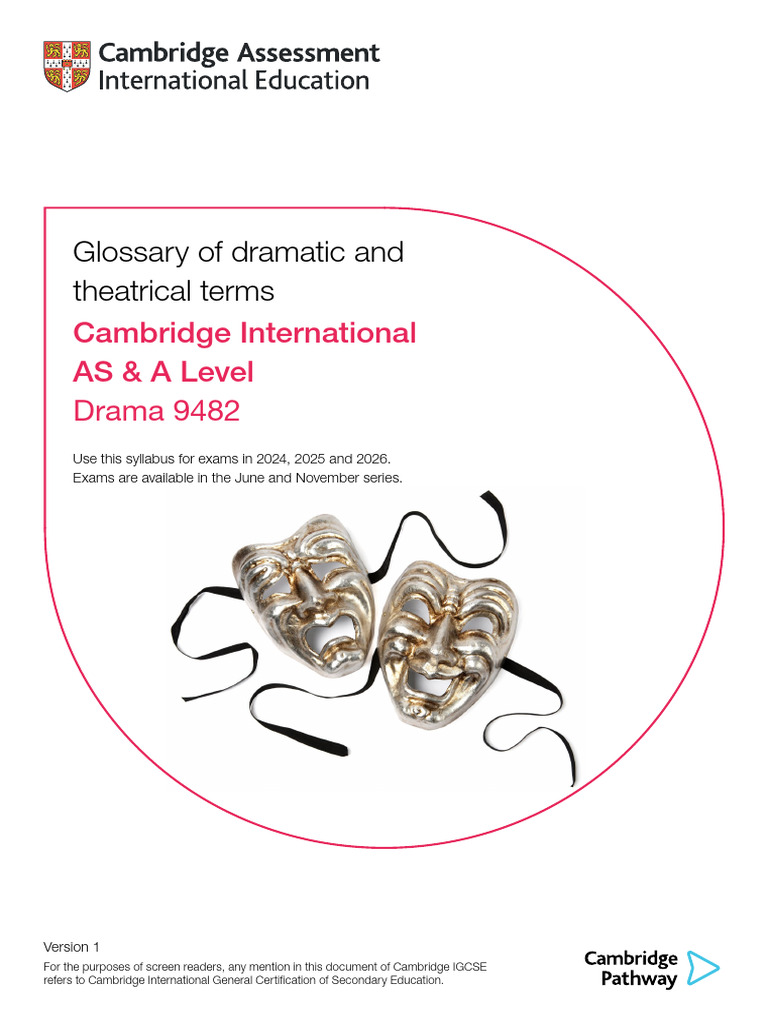 Glossary of Theatrical Terms | PDF | Theatre | Play (Theatre)