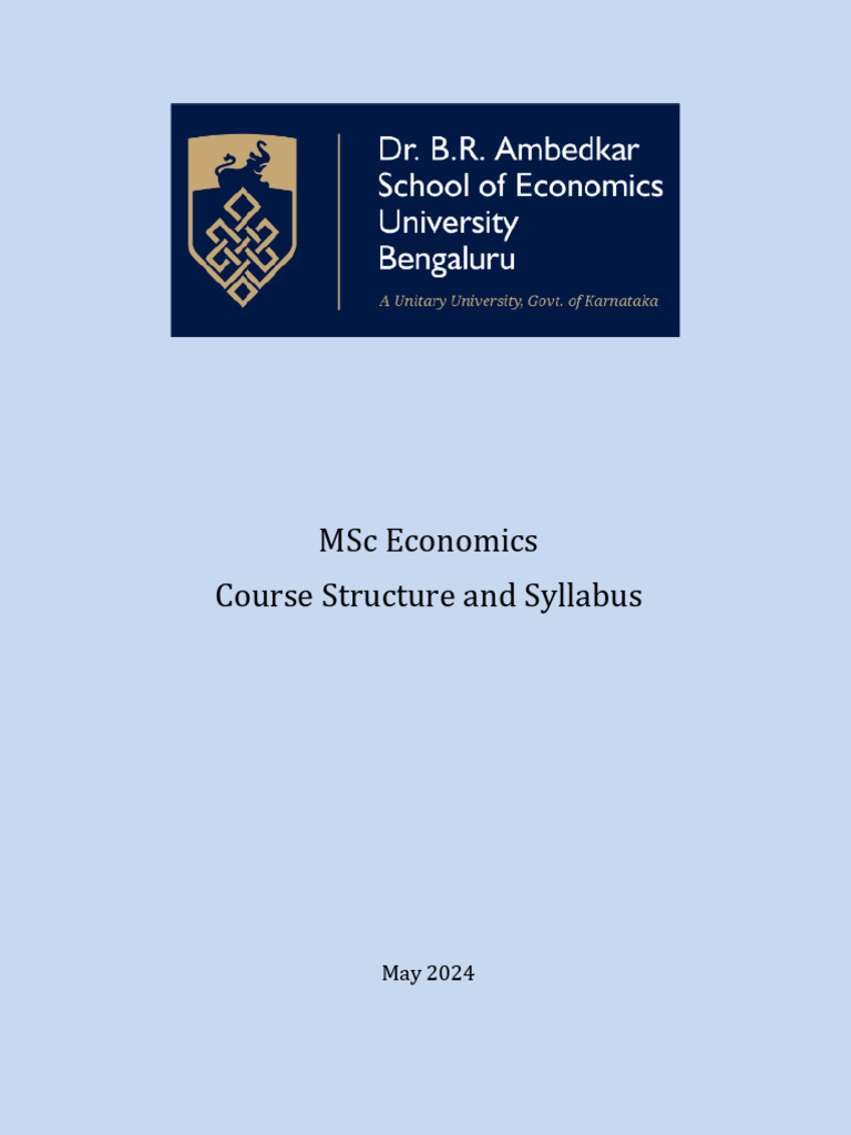 MSc Economics Course Structure 2024 | PDF | Game Theory | Keynesian ...