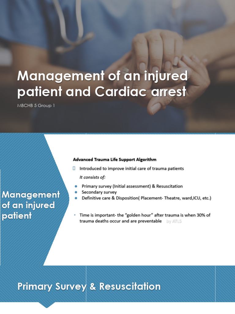 Management of An Injured Patient and Cardiac Arrest | PDF | Cardiac ...