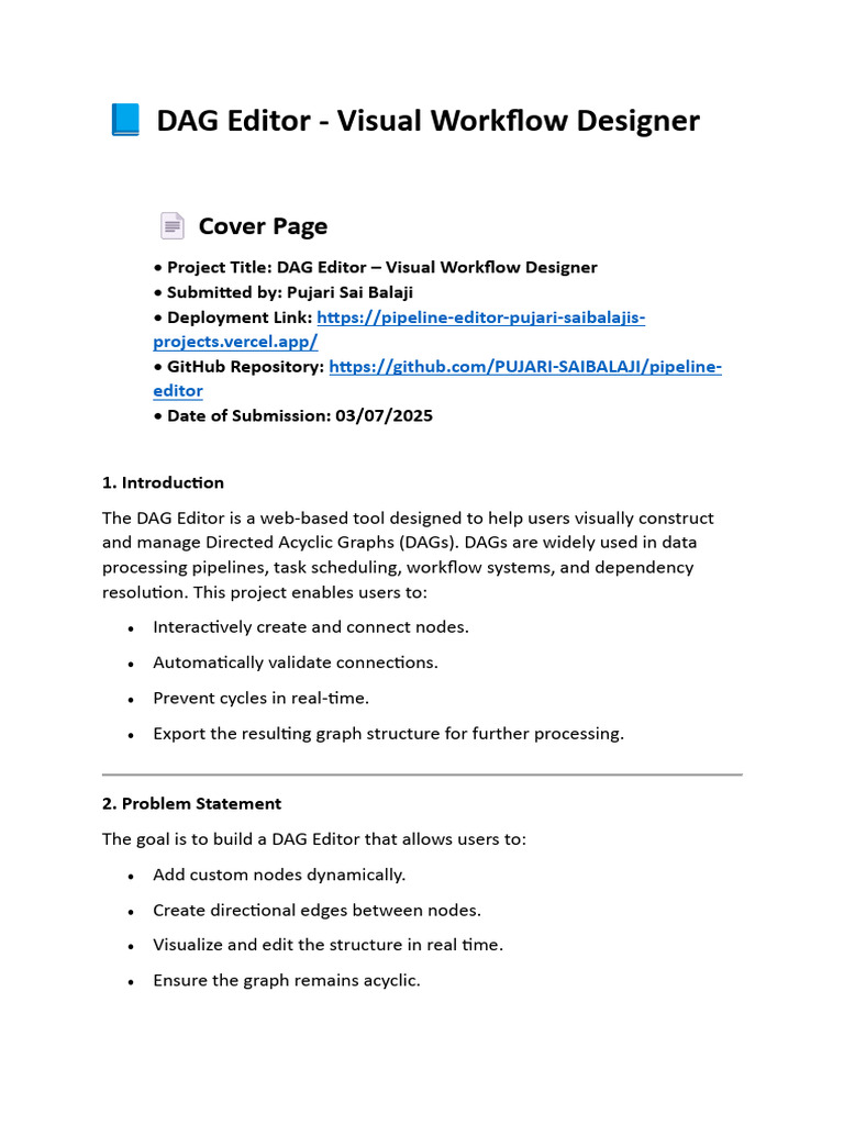 DAG Editor: Visual Workflow Tool | PDF | User Interface | System Software