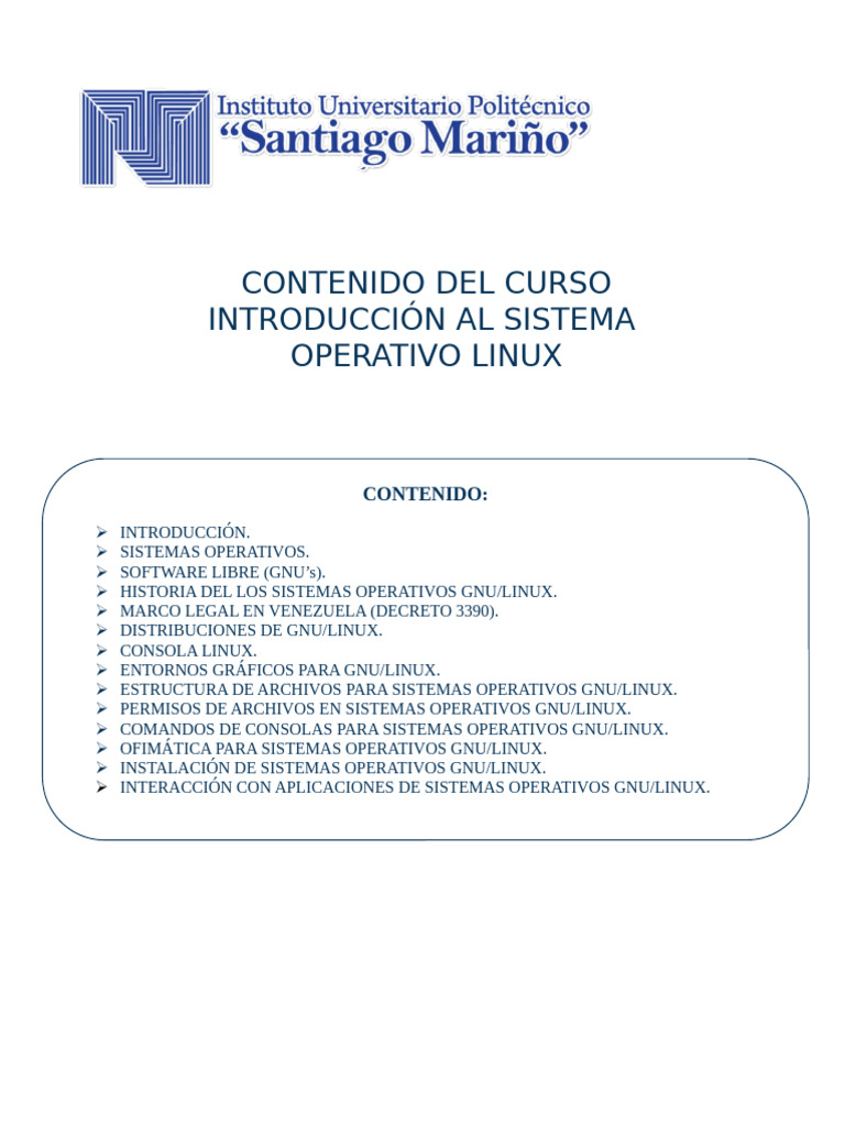 Programa Curso Linux Basico | PDF