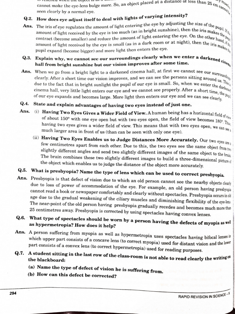 Human Eye Revision | PDF