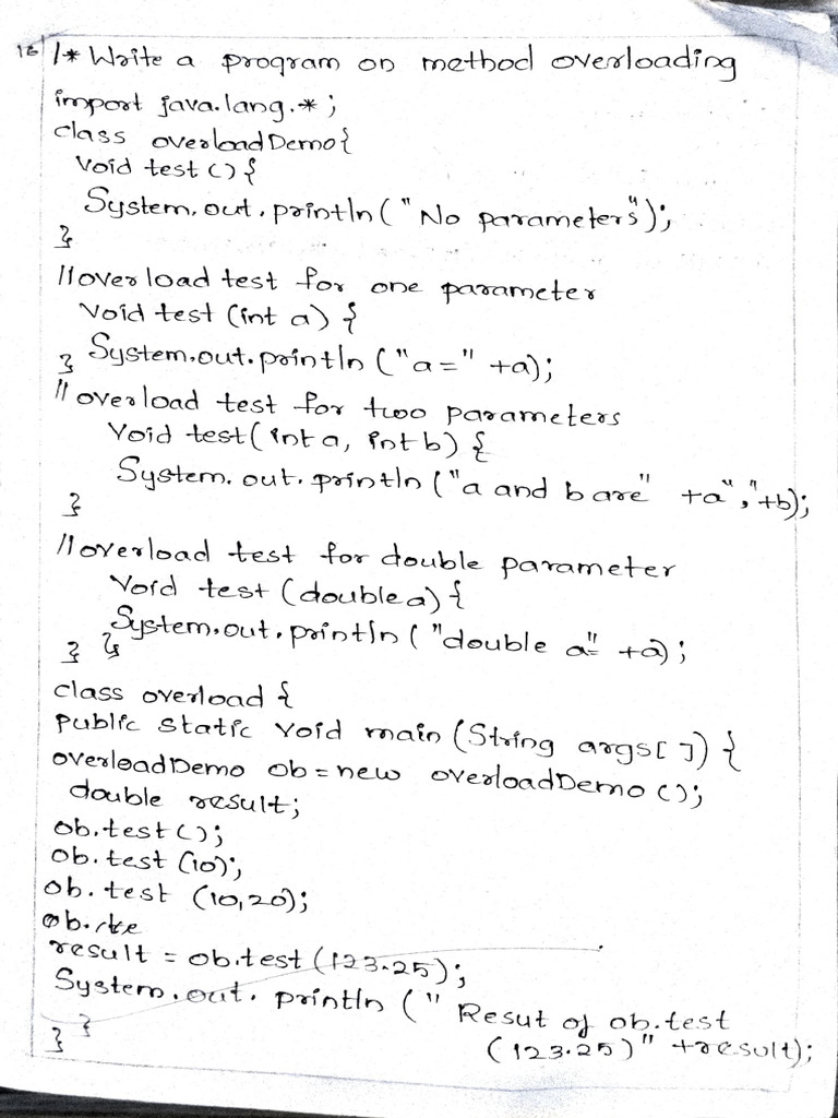 Java Method Overloading Examples | PDF | Parameter (Computer ...