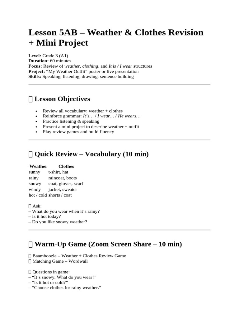 Lesson 5ab | PDF