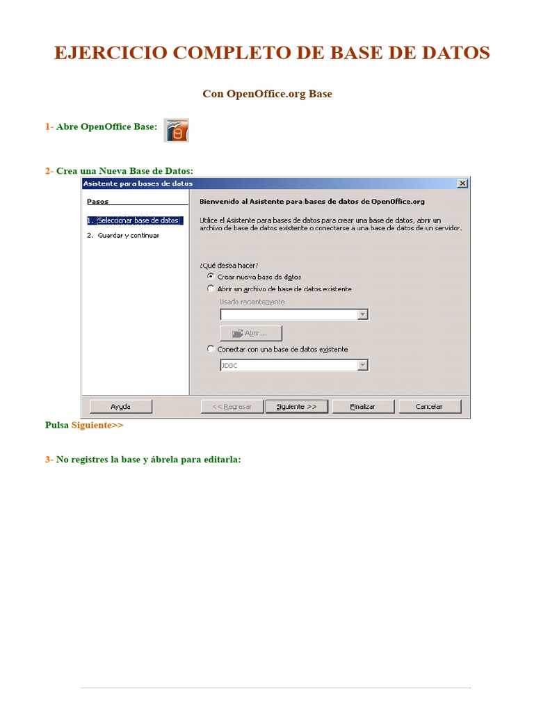 Ejercicio 1 LibreOffice Base | PDF