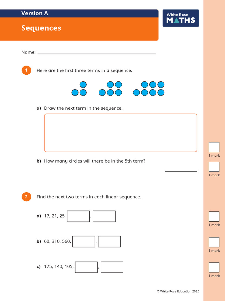 Y7 Autumn B1 EoB Assessment Version A | PDF | Discrete Mathematics ...