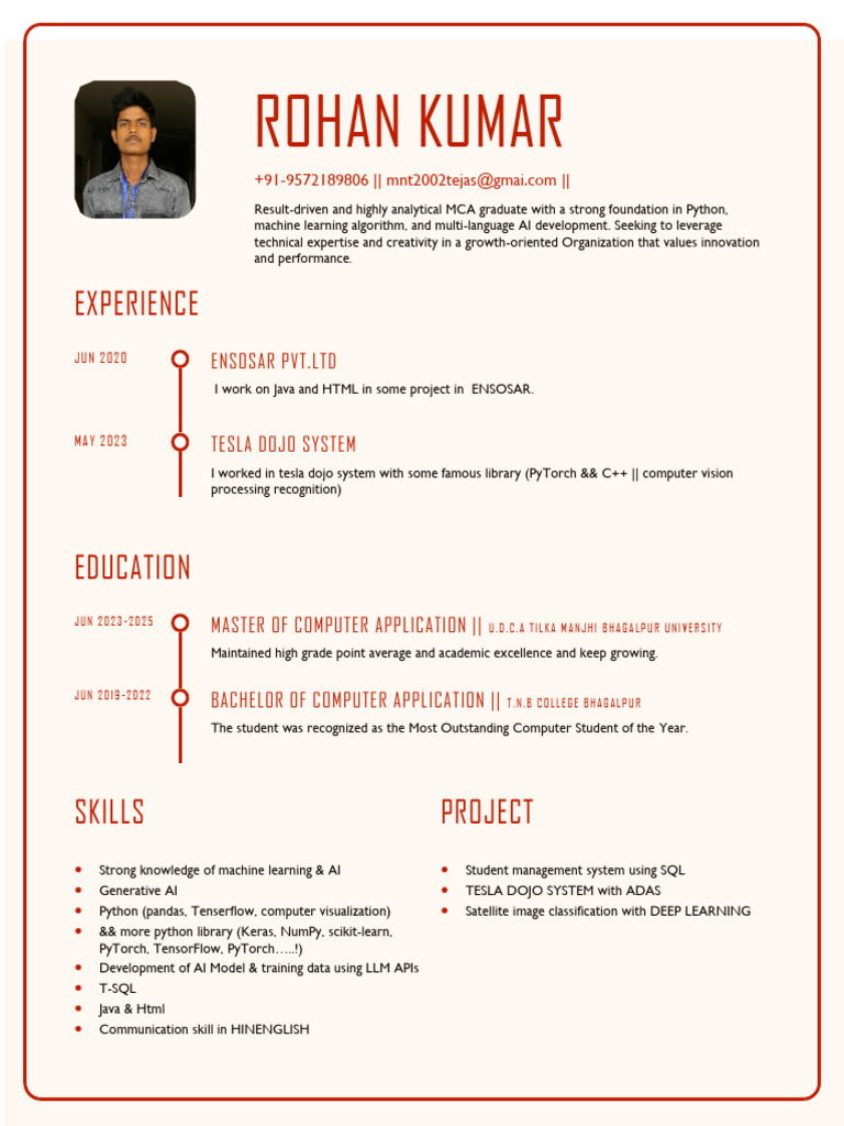 Rohan Kumar: Experience | PDF