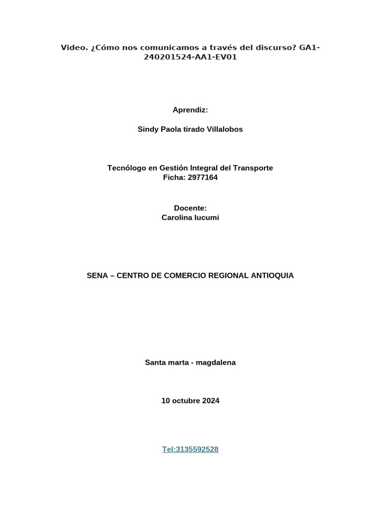 Como Nos Comunicamos A Traves Del Discurso | PDF
