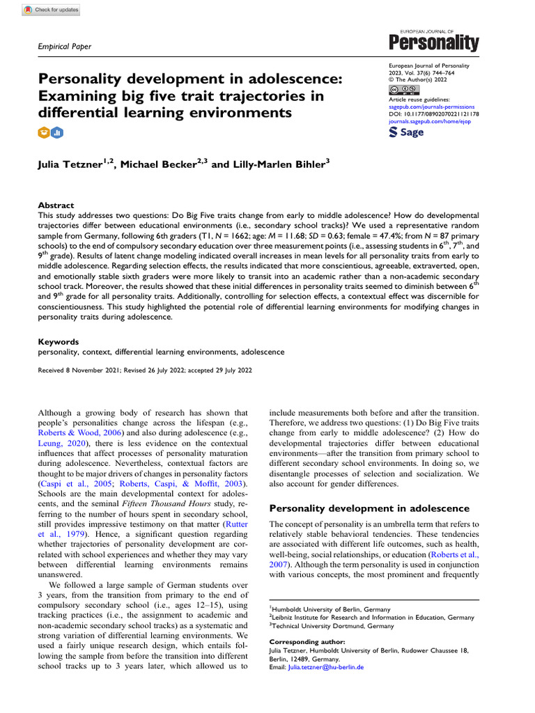 tetzner-et-al-2022-personality-development-in-adolescence-examining-big-five-trait-trajectories ...