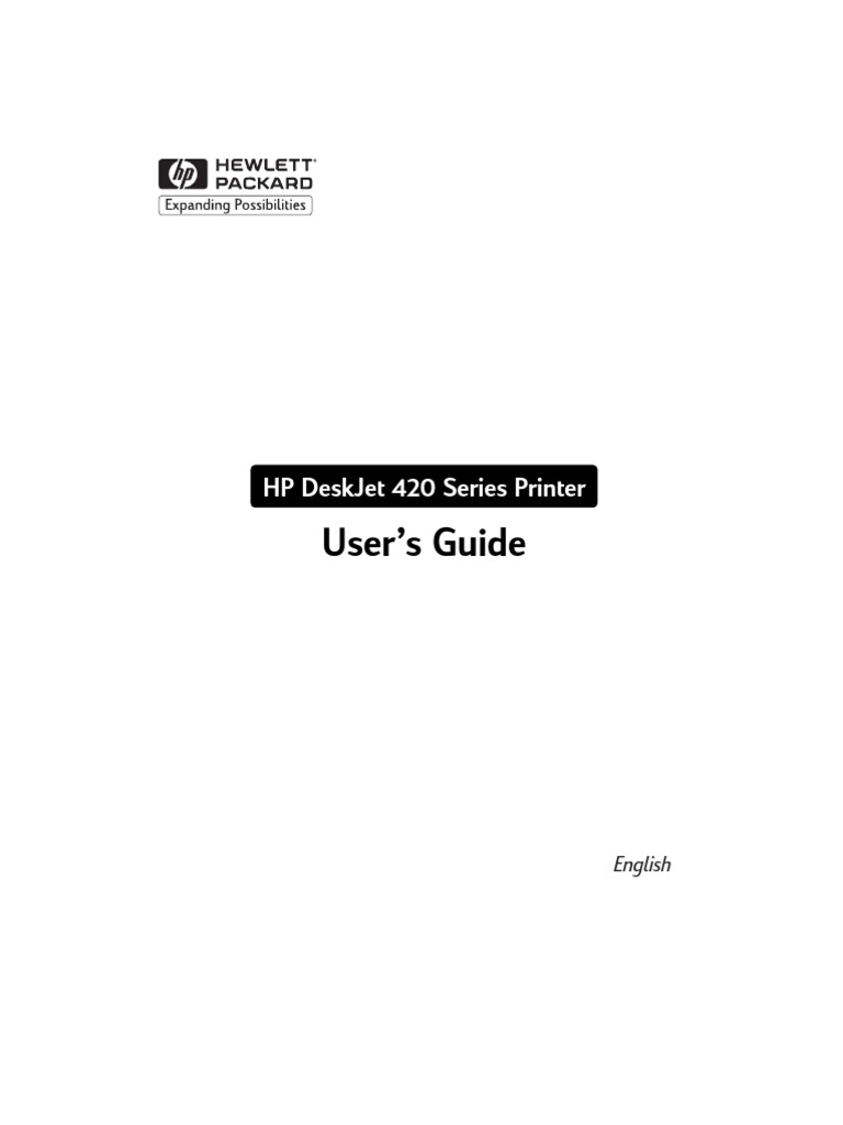 User'S Guide: HP Deskjet 420 Series Printer | PDF | Printer (Computing ...