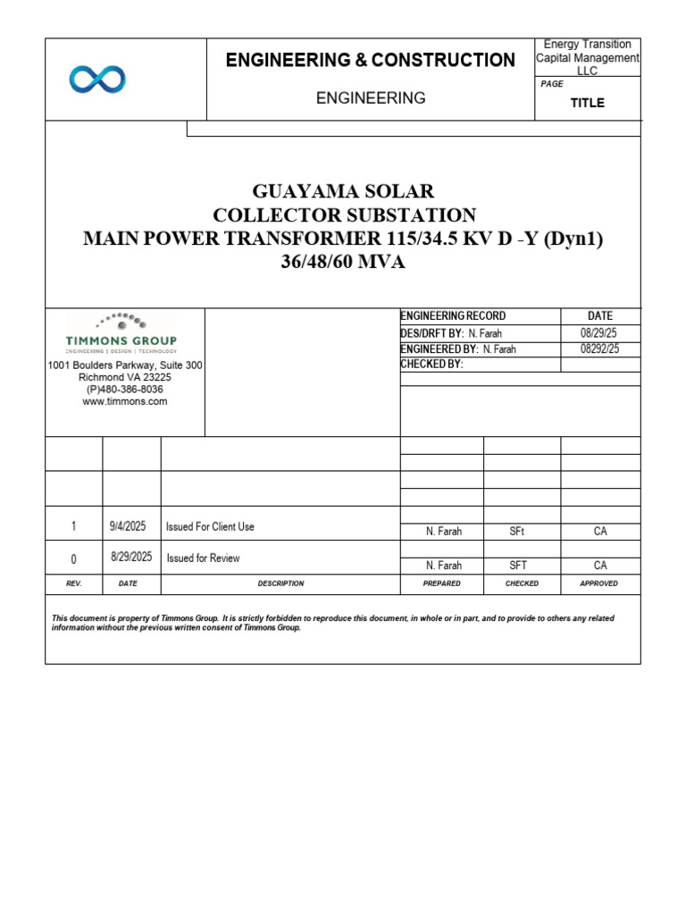 SVP - Guayama MPT 115 KV PWR XFMR 09-04.2025 (001) Rev 1 | PDF ...