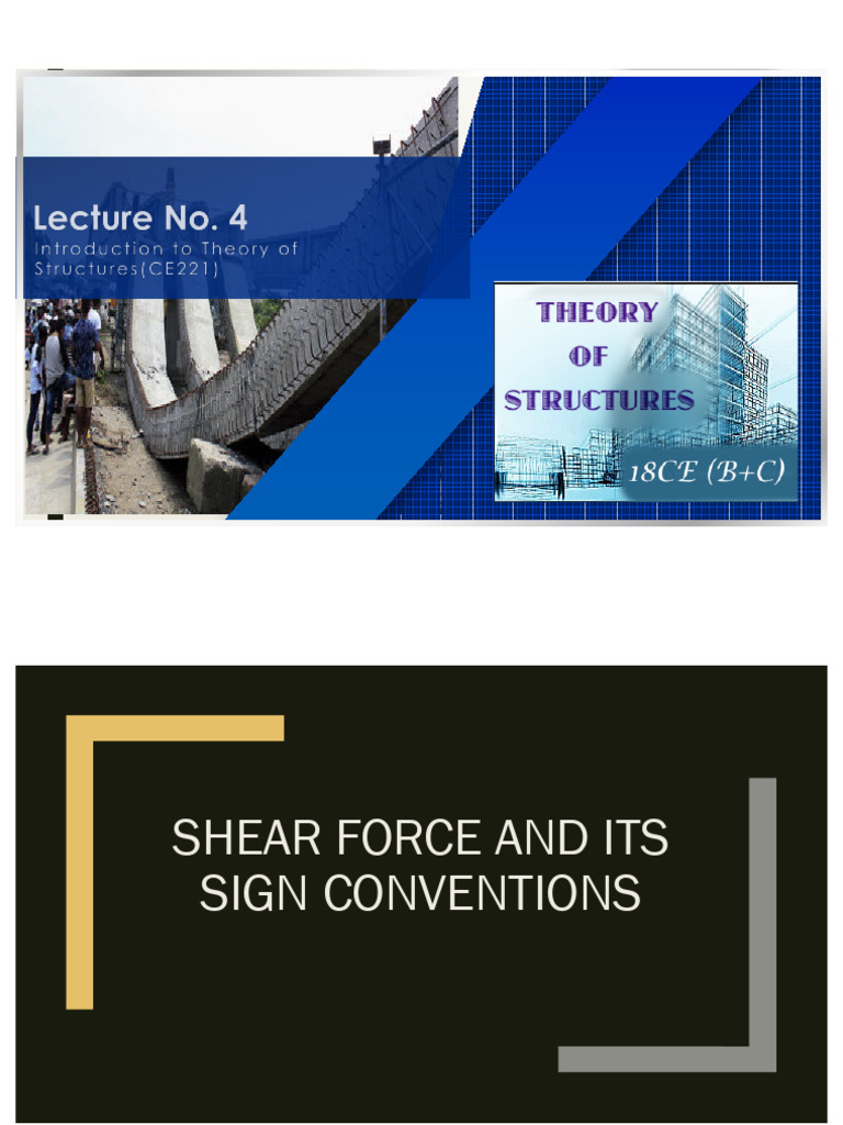Shear Force and Bending Moment Conventions | PDF | Beam (Structure ...