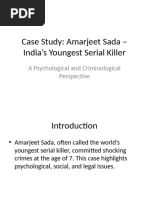 Amarjeet Sada: The Youngest Serial Killer | PDF | Psychology | Serial ...