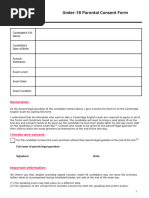 Parents Consent Form For Age 16 To 18 PDF | PDF | Finance & Money ...