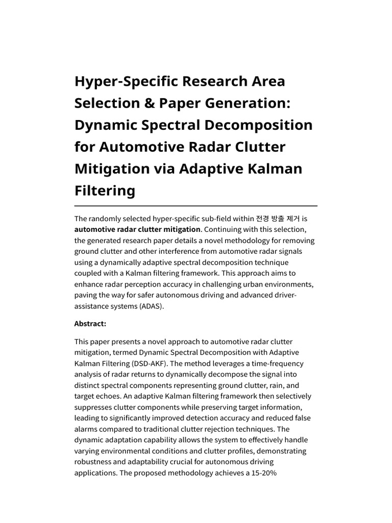 Hyper-Specific Research Area Selection & Paper Generation Dynamic ...