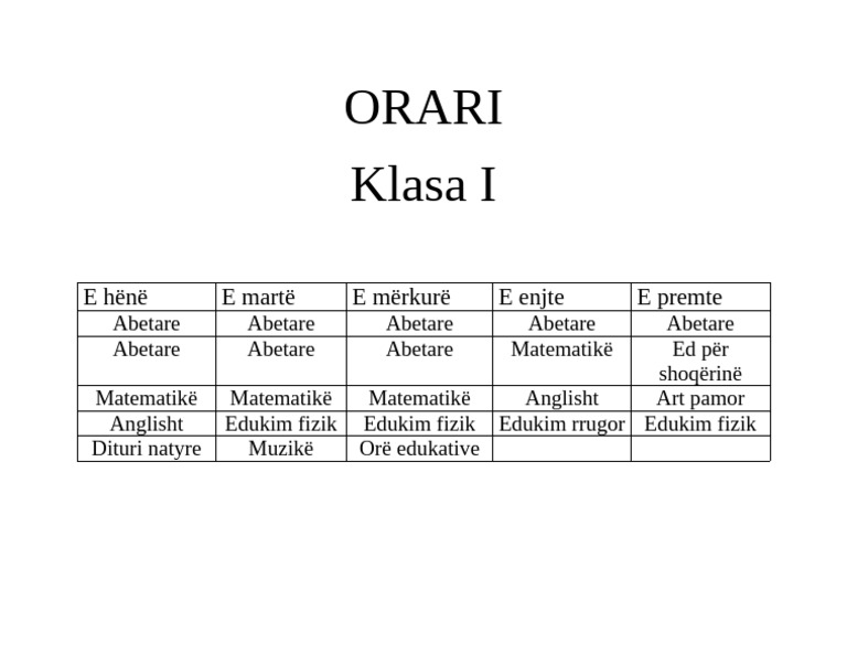 ORARI | PDF