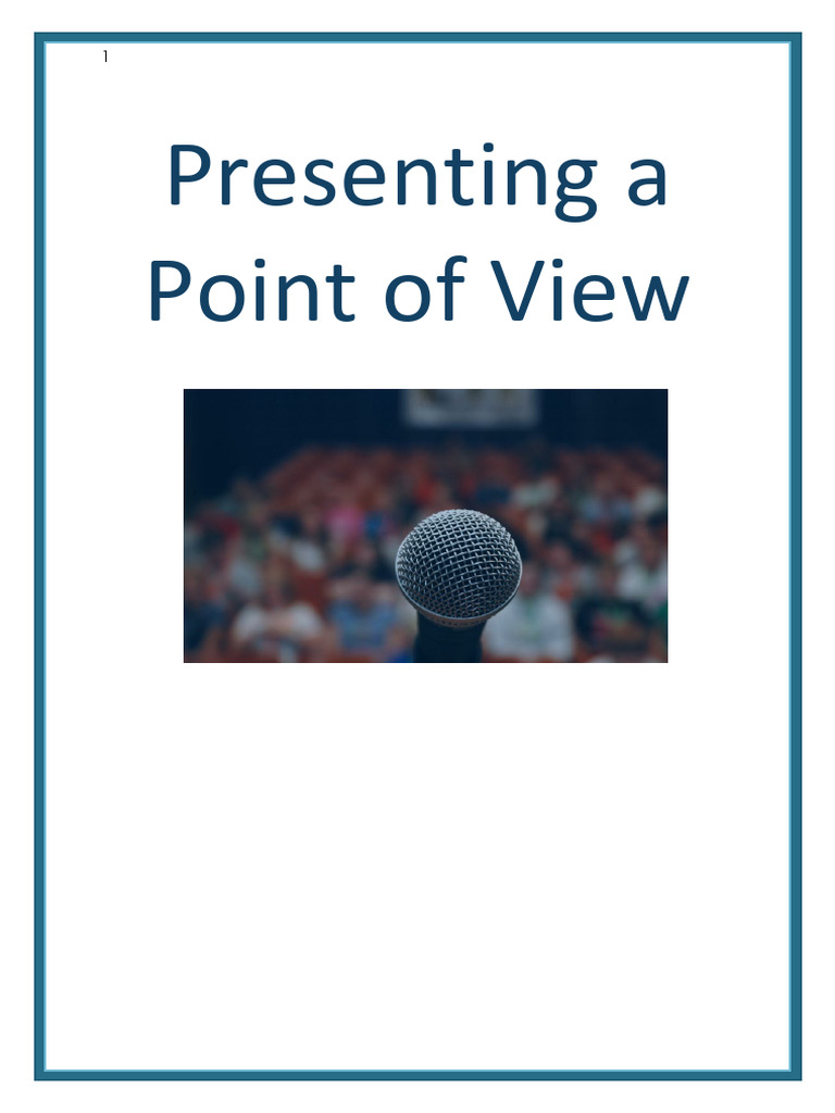 Presenting A Point of View Booklet Updated - Y12 Creating Text | PDF ...