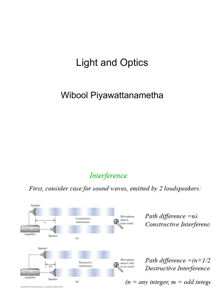 Lecture 6 - Light and Optics | PDF | Diffraction | Eye