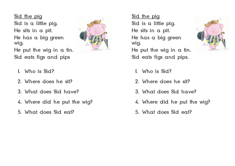 Sid The Pig | PDF