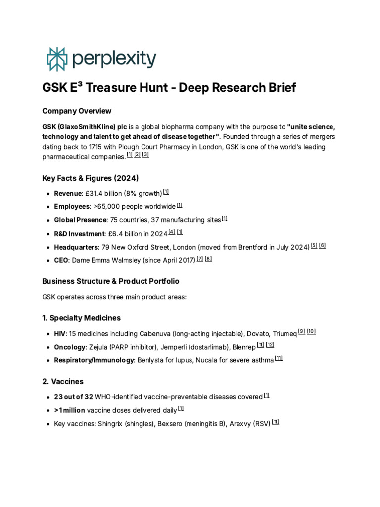 GSK Product Portfolio Overview 2024 | PDF | Drugs | Medicine