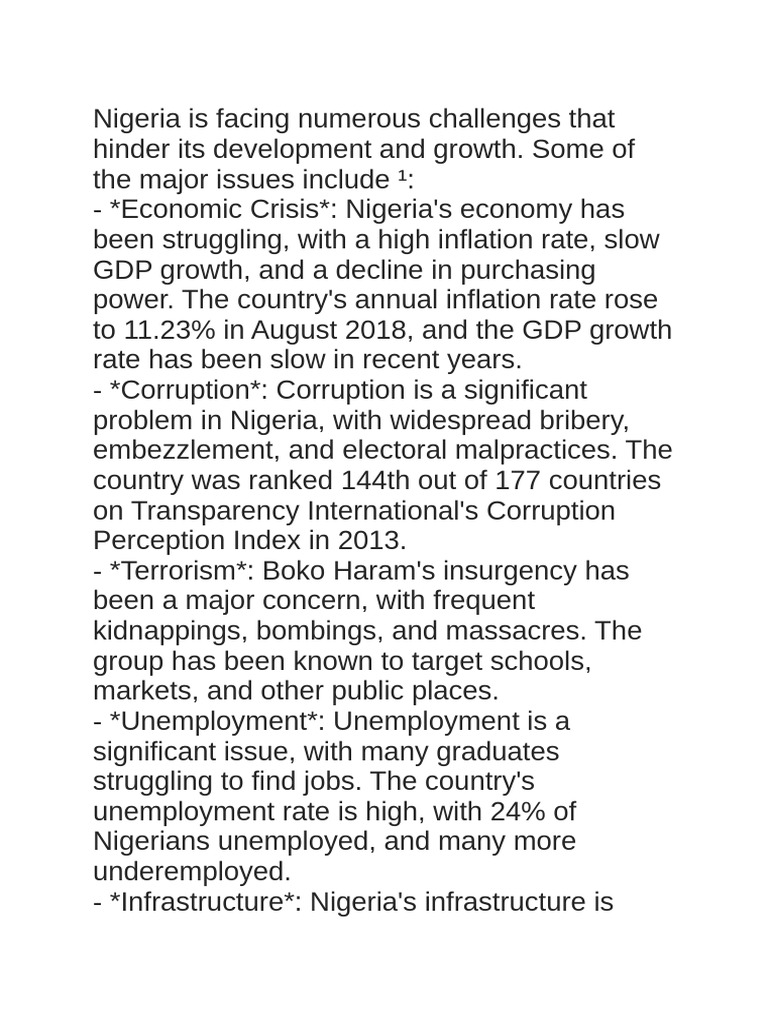 What Nigeria Is Doing Wrong - 250914 - 205303 | PDF | Nigeria | Corruption