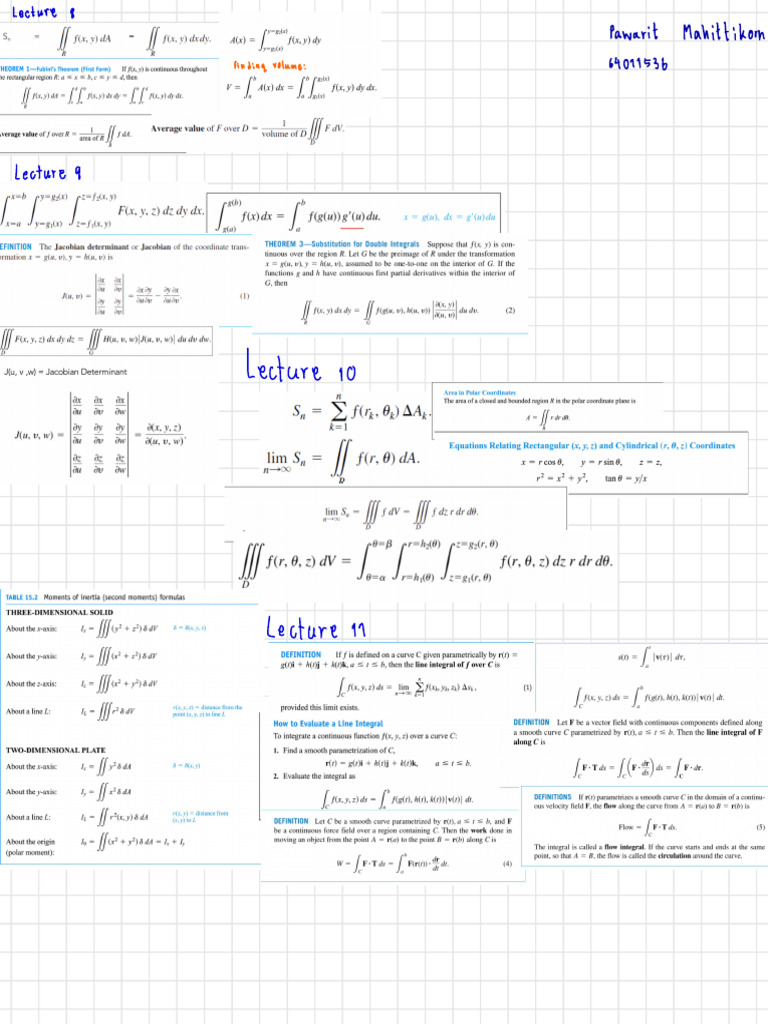 Formula Sheet - Final Exam | PDF