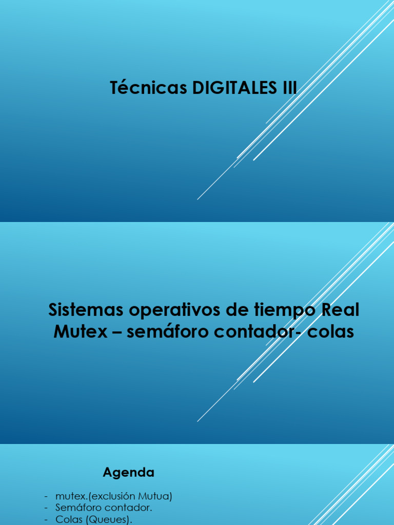 SistemasOperativosTiempoReal Mutex Semaforos Contadores Colas | PDF | Tecnologías de la ...