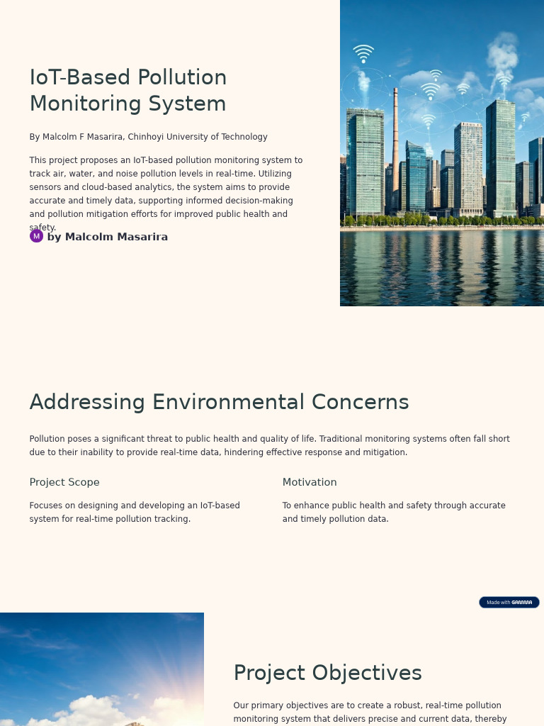 IoT Based Pollution Monitoring System | PDF | Internet Of Things ...