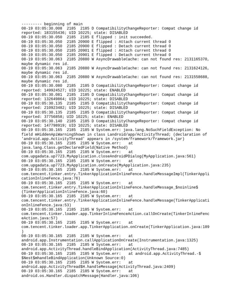 Com - Upgadata.up7723 Logcat | PDF | Software | Computing