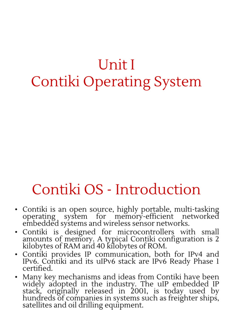 Contiki OS for Wireless Sensor Networks | PDF | Computing | Computer ...